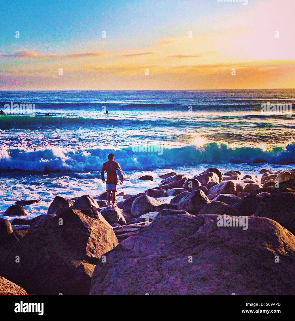 Early morning surf Stock Photo - Alamy