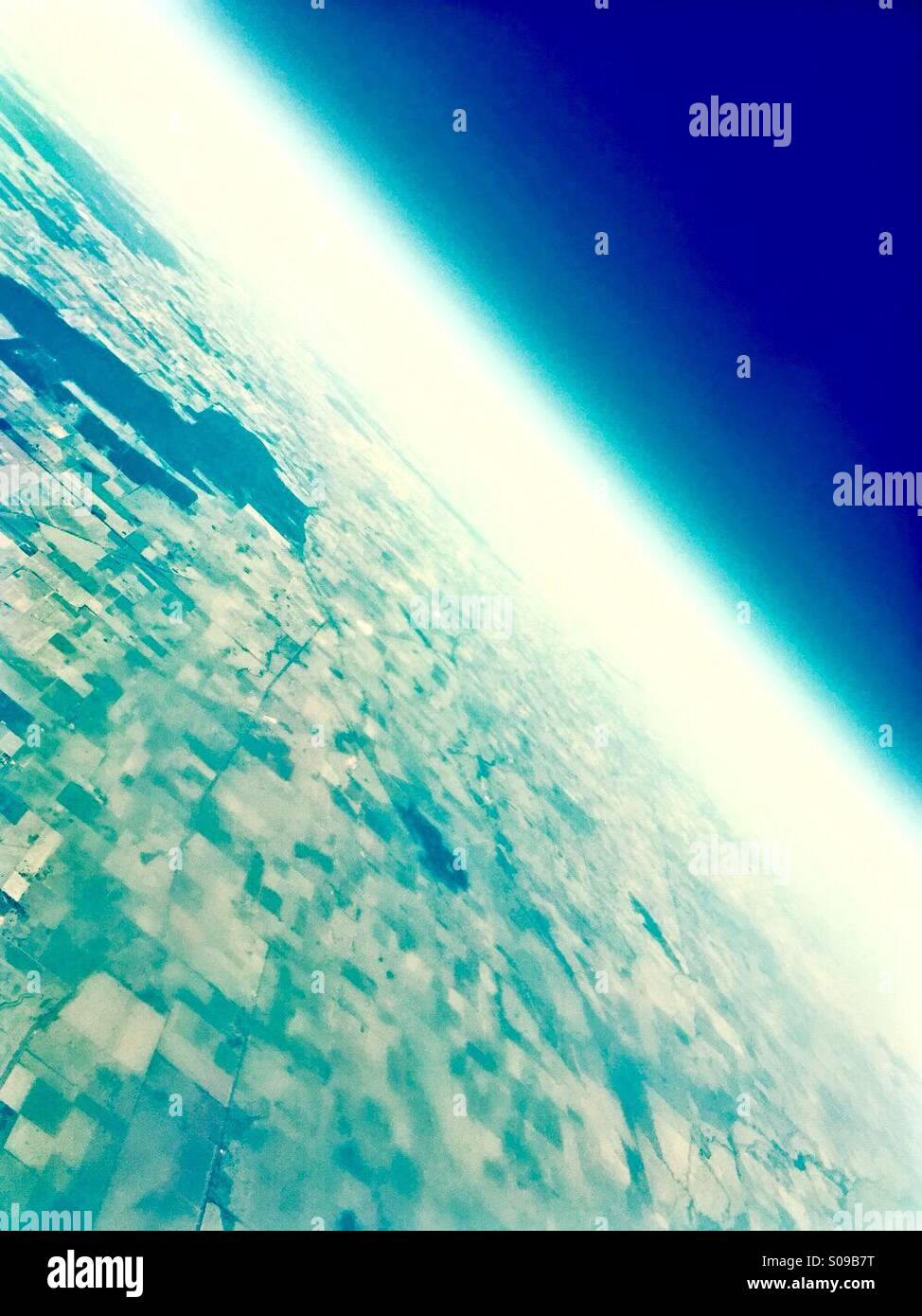 Aerial view landscape Australia with blue sky space above Stock Photo ...