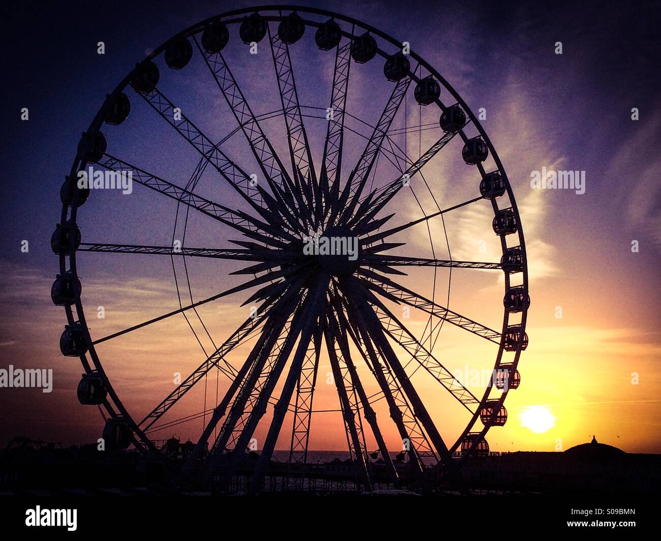 Brighton Wheel at sunset Stock Photo - Alamy