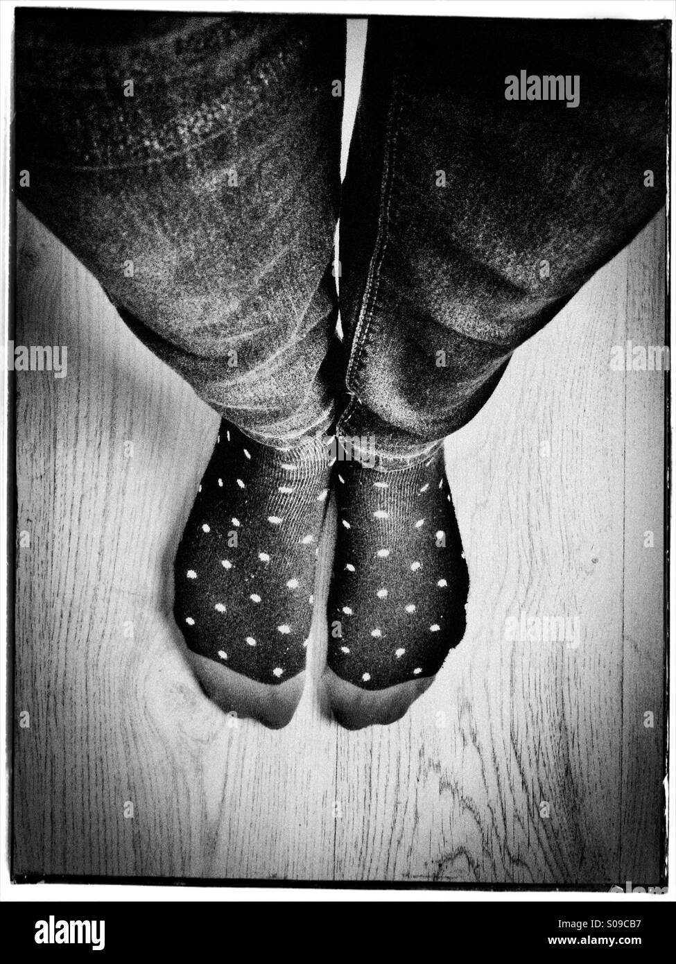 Looking down at feet Stock Photo - Alamy