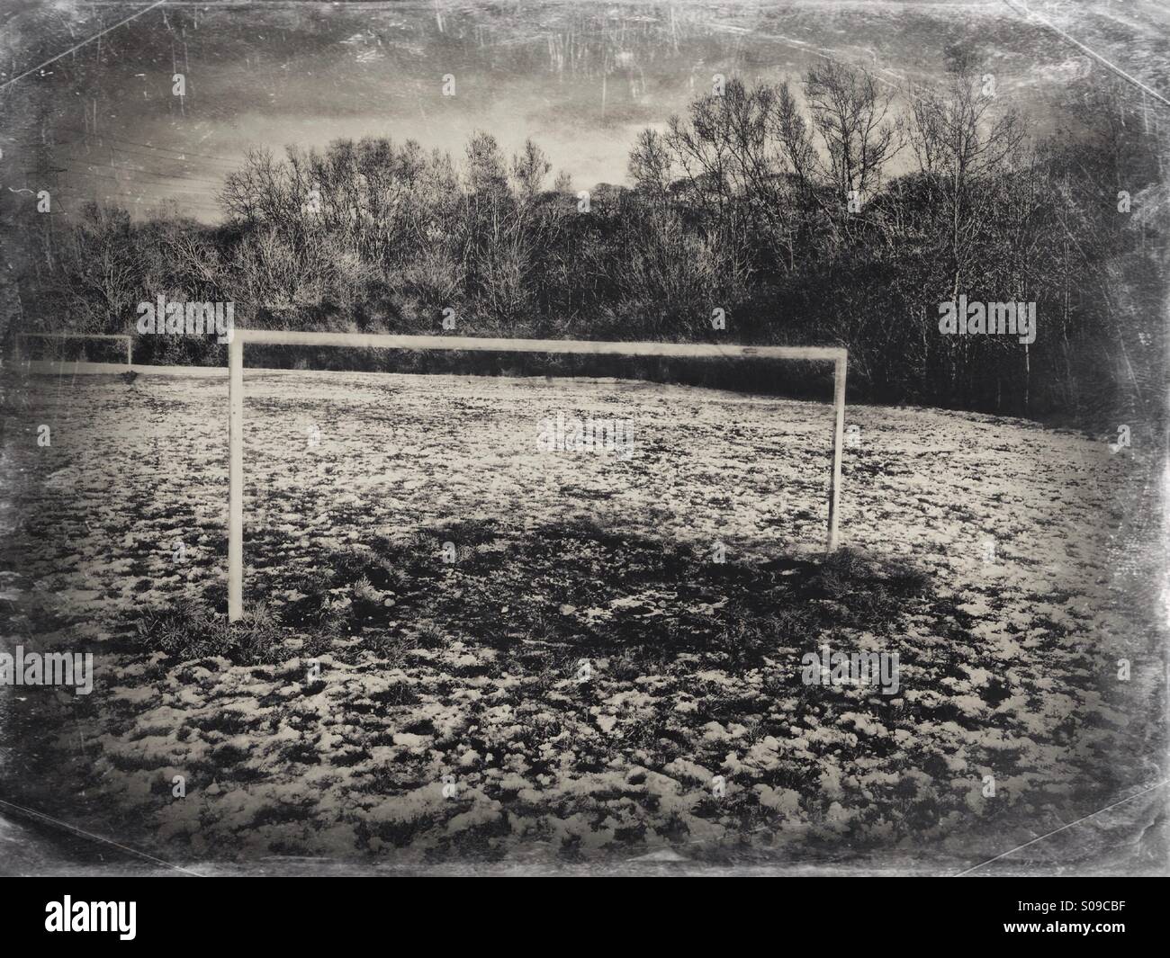 Soccer goal posts on soccer hi-res stock photography and images - Alamy