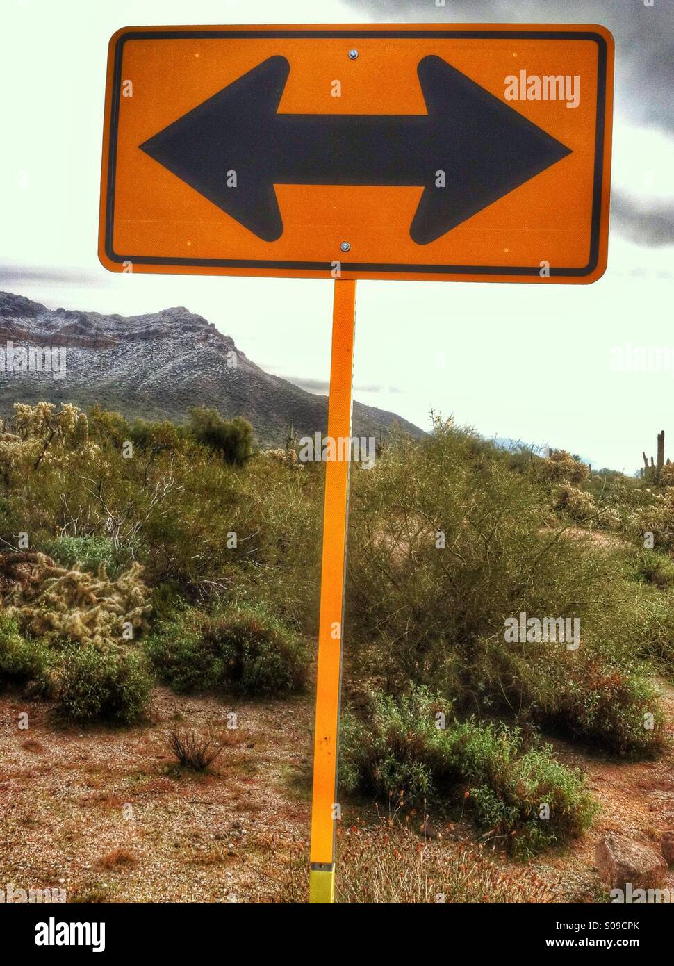 Road sign go either way hi-res stock photography and images - Alamy