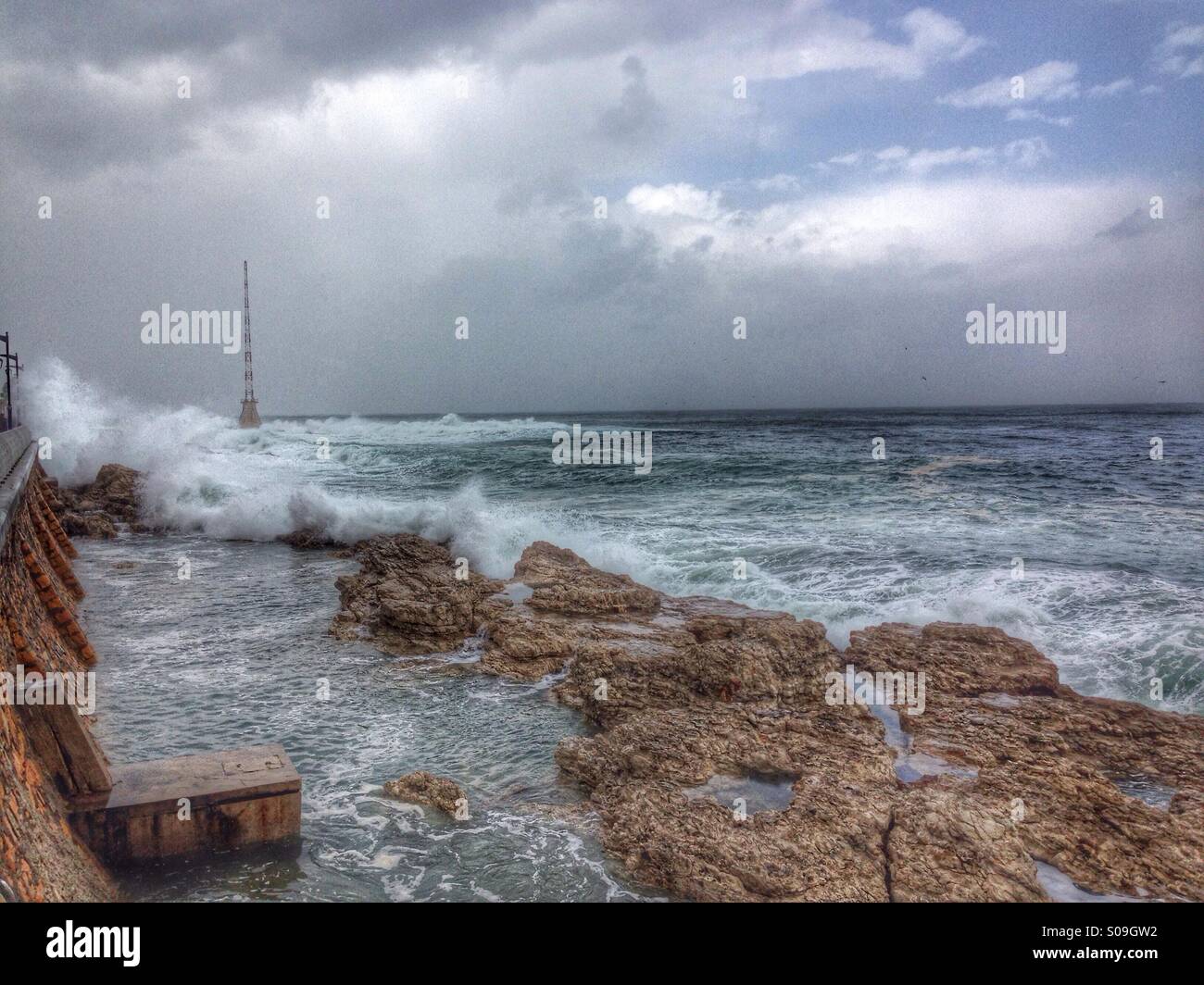 Beirut coast in winter - Lebanon Middle East Stock Photo - Alamy