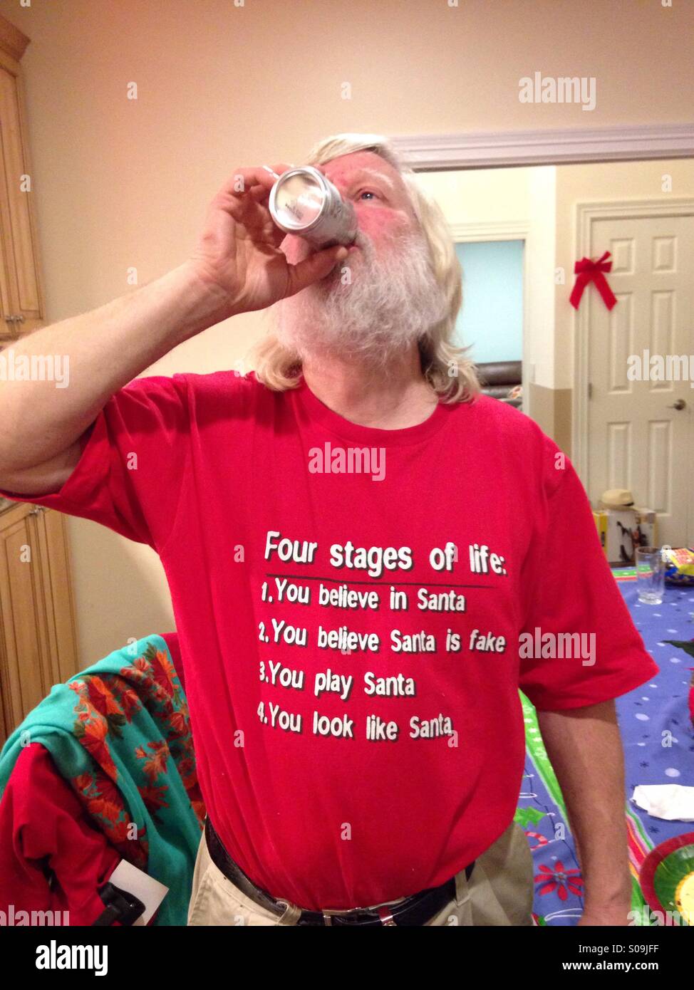 My dad is Santa Stock Photo - Alamy