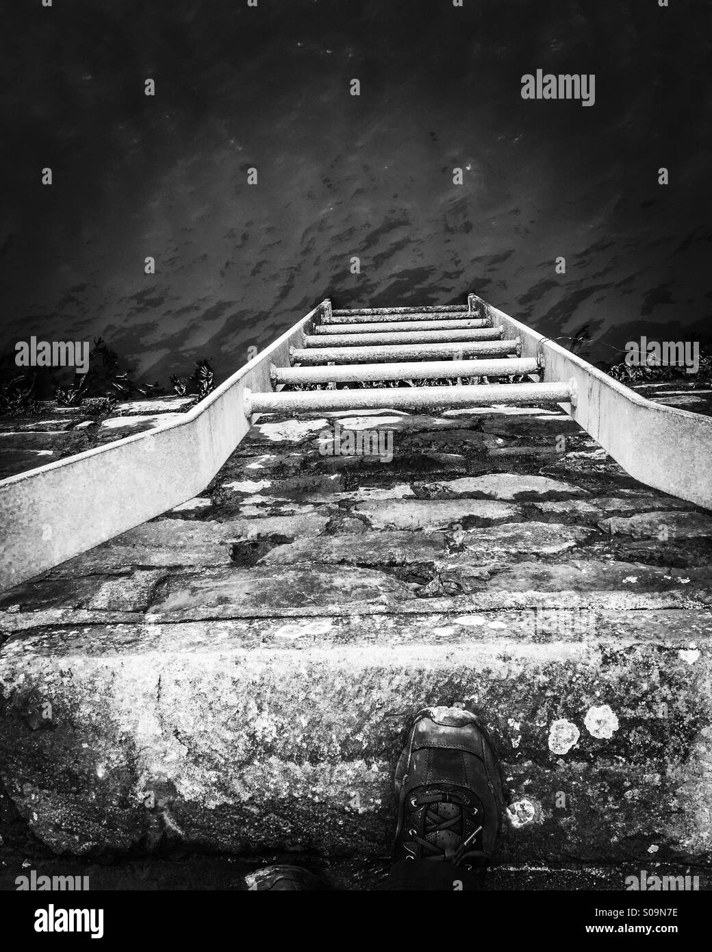 Dockside water Black and White Stock Photos & Images - Alamy