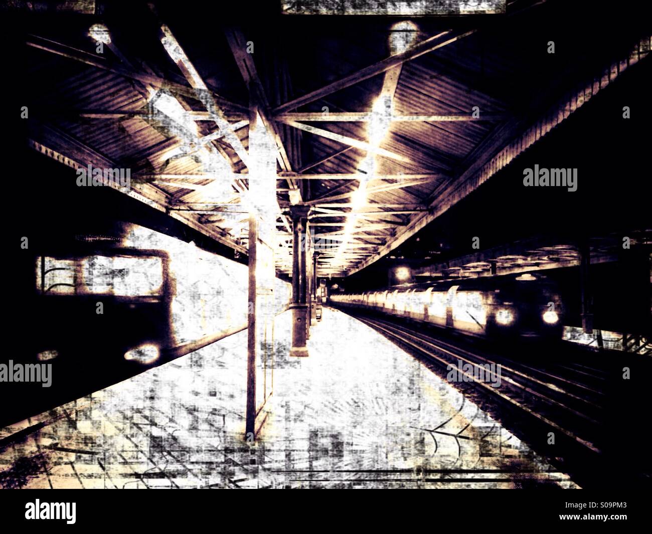 Barons Court tube Station platform, London, UK Stock Photo - Alamy