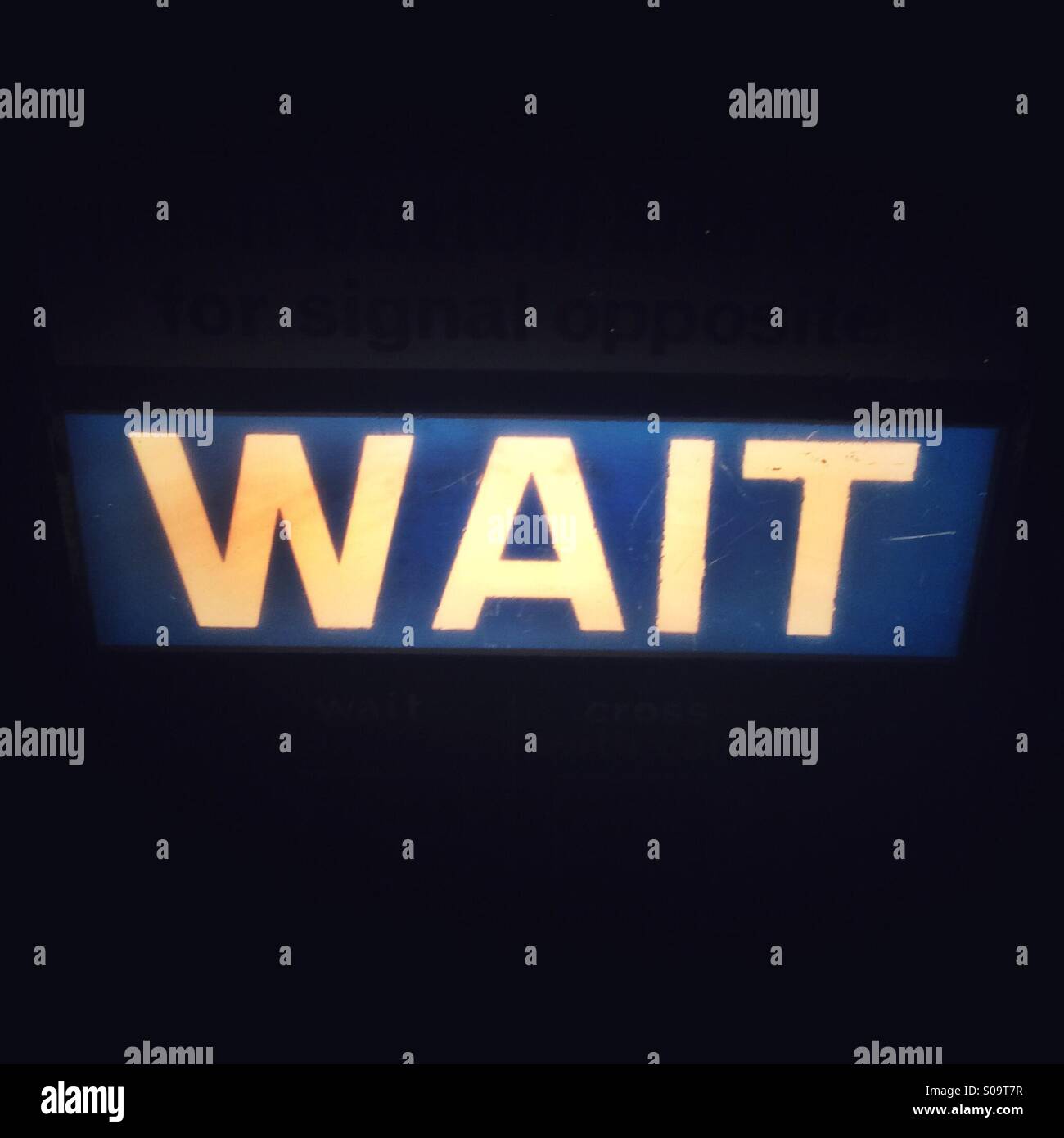 Pedestrian crossing wait signal Stock Photo - Alamy