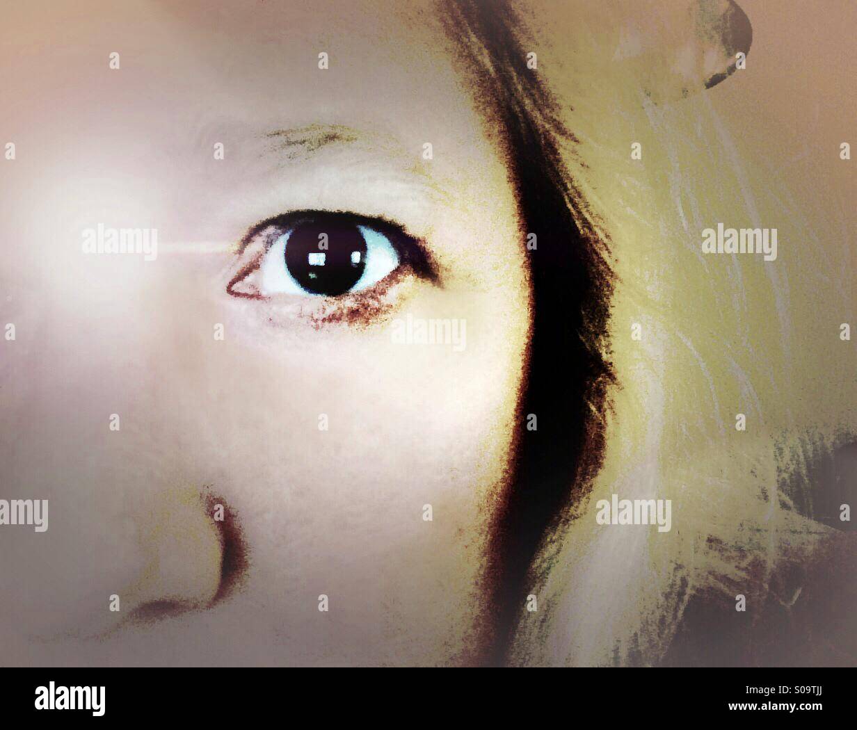 Eerie woman face hi-res stock photography and images - Alamy