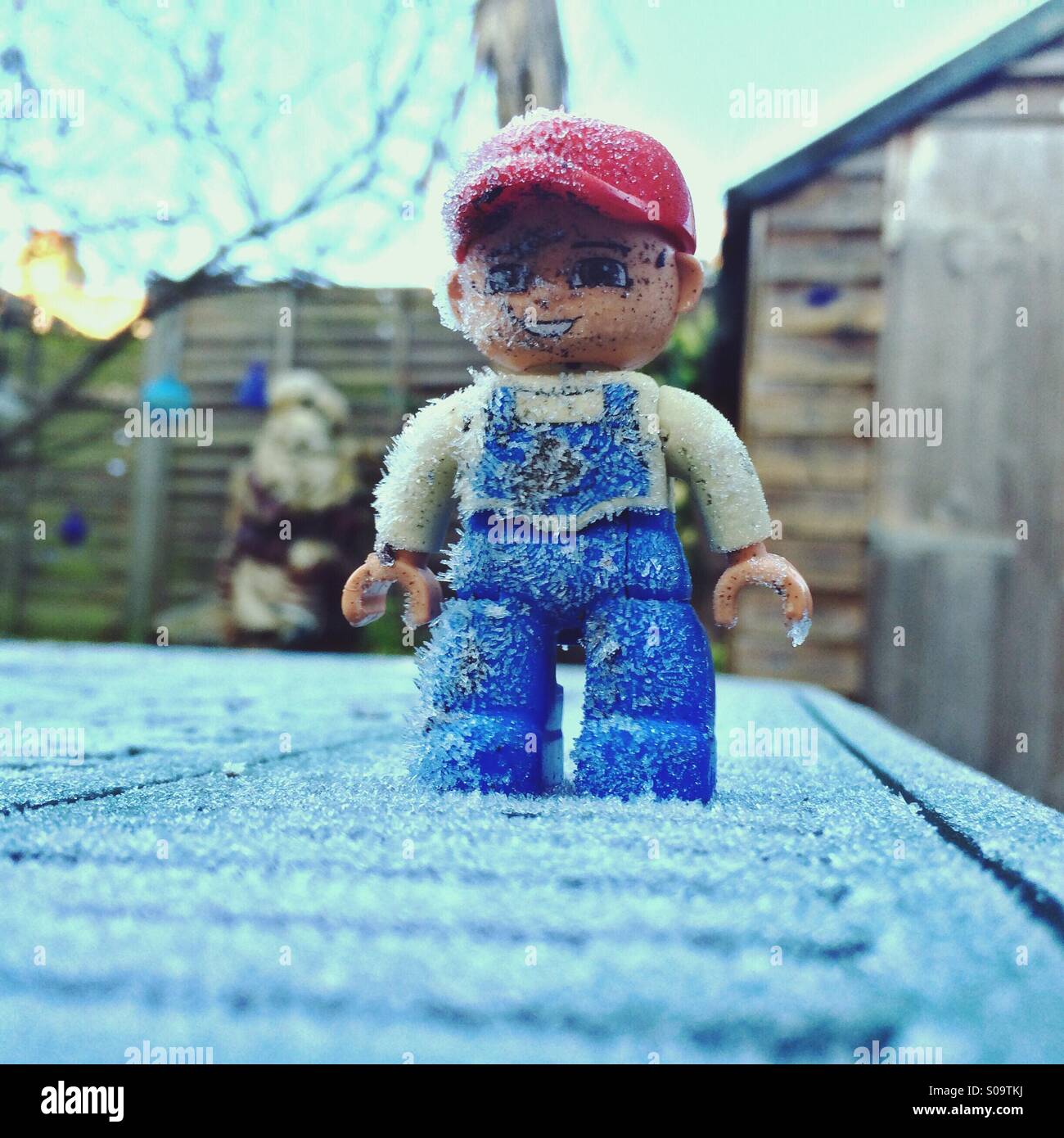 Frozen Workman doll Stock Photo - Alamy