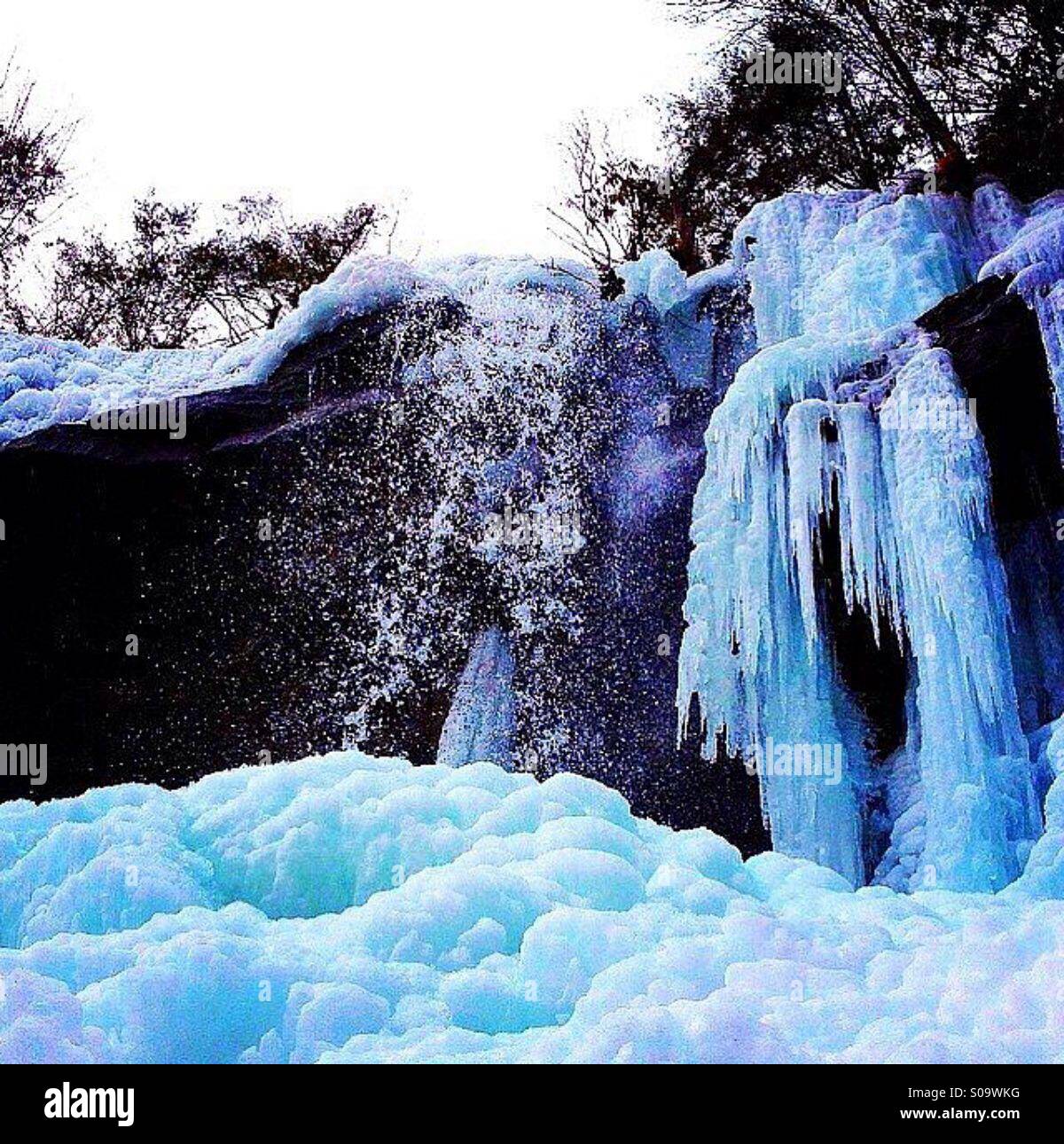 Winter waterfall Pennsylvania Stock Photo - Alamy
