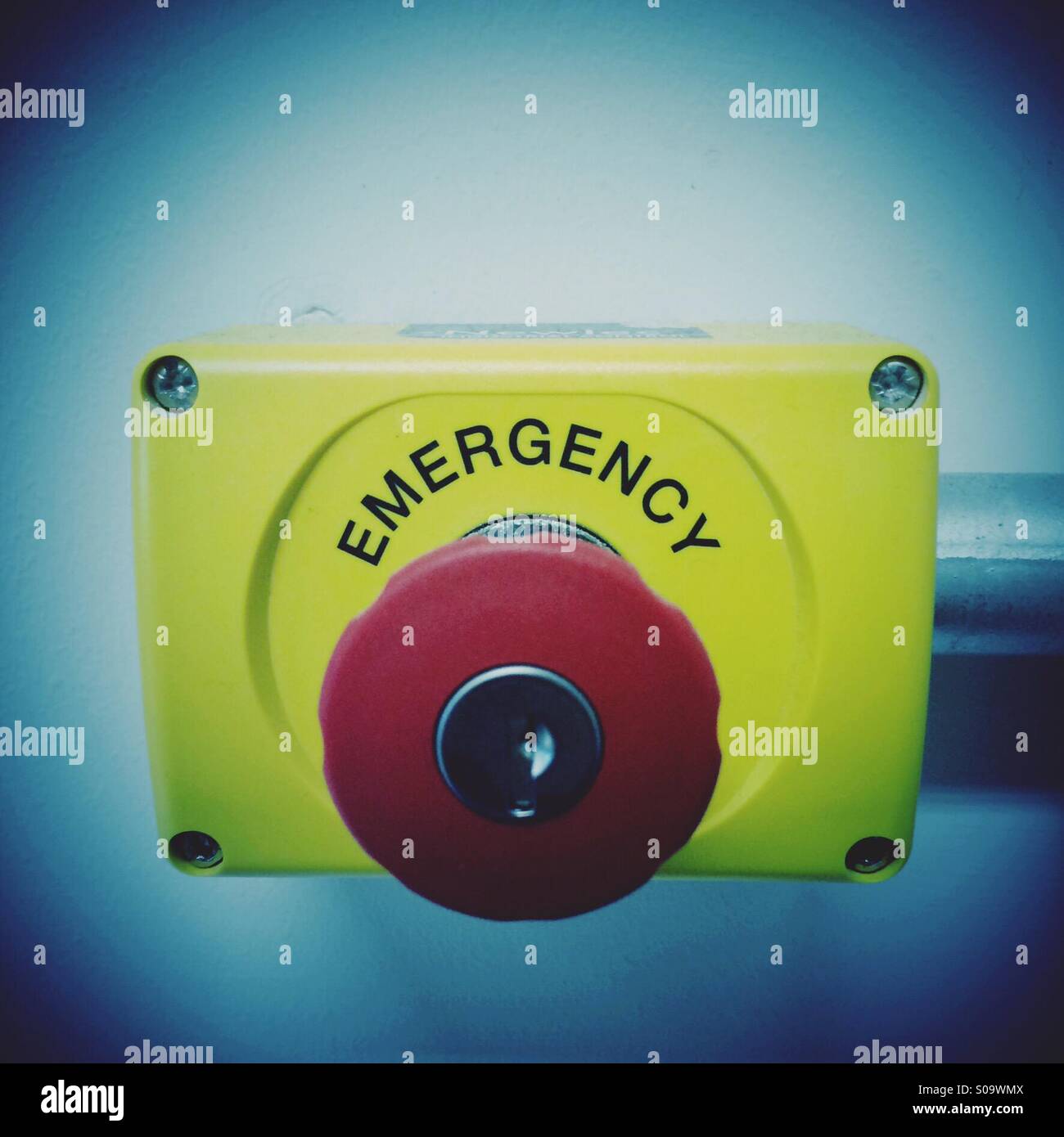 Red Emergency stop button Stock Photo - Alamy