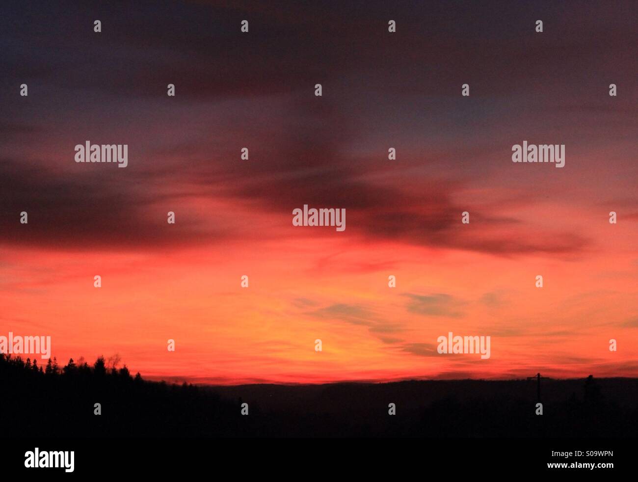 Fire in the sky Stock Photo - Alamy