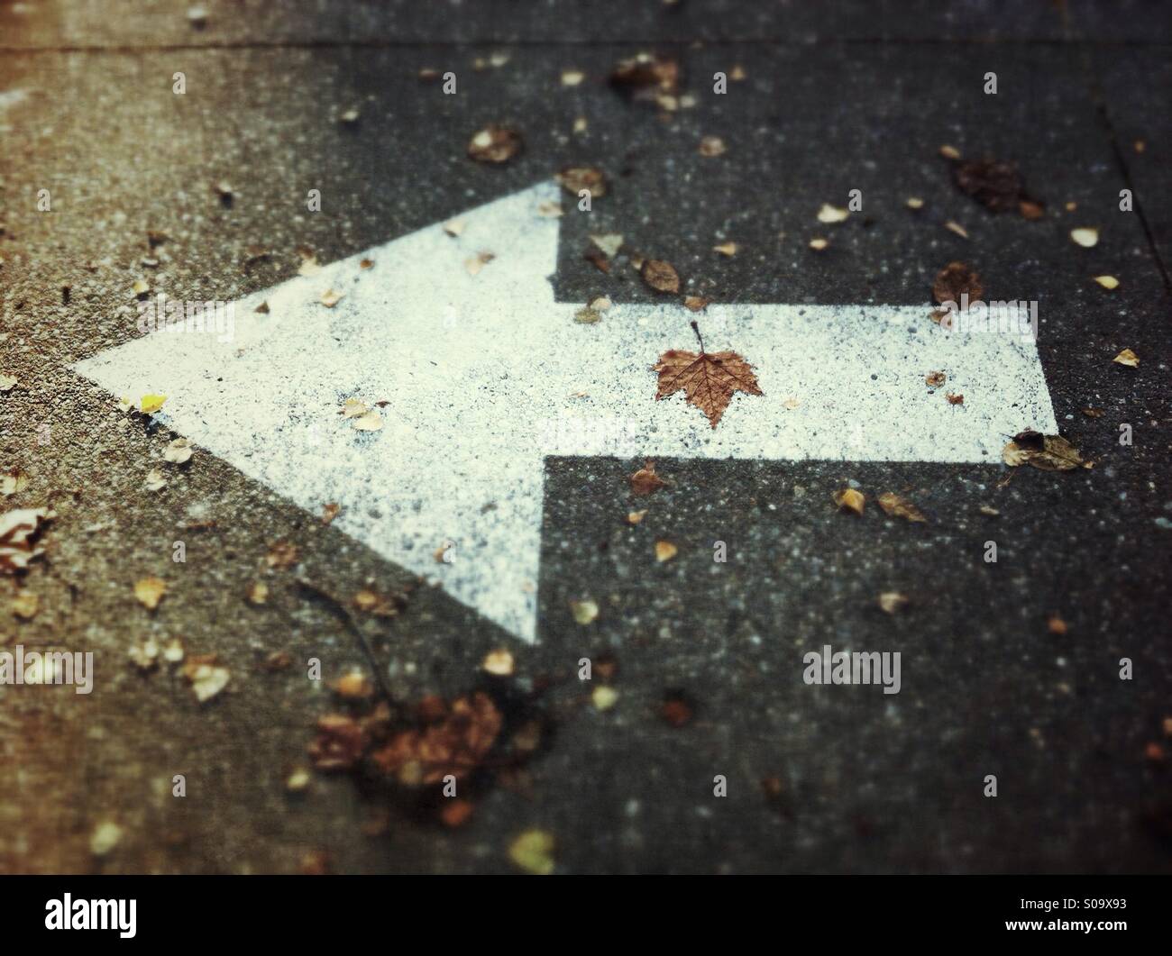 Arrow to the left Stock Photo - Alamy