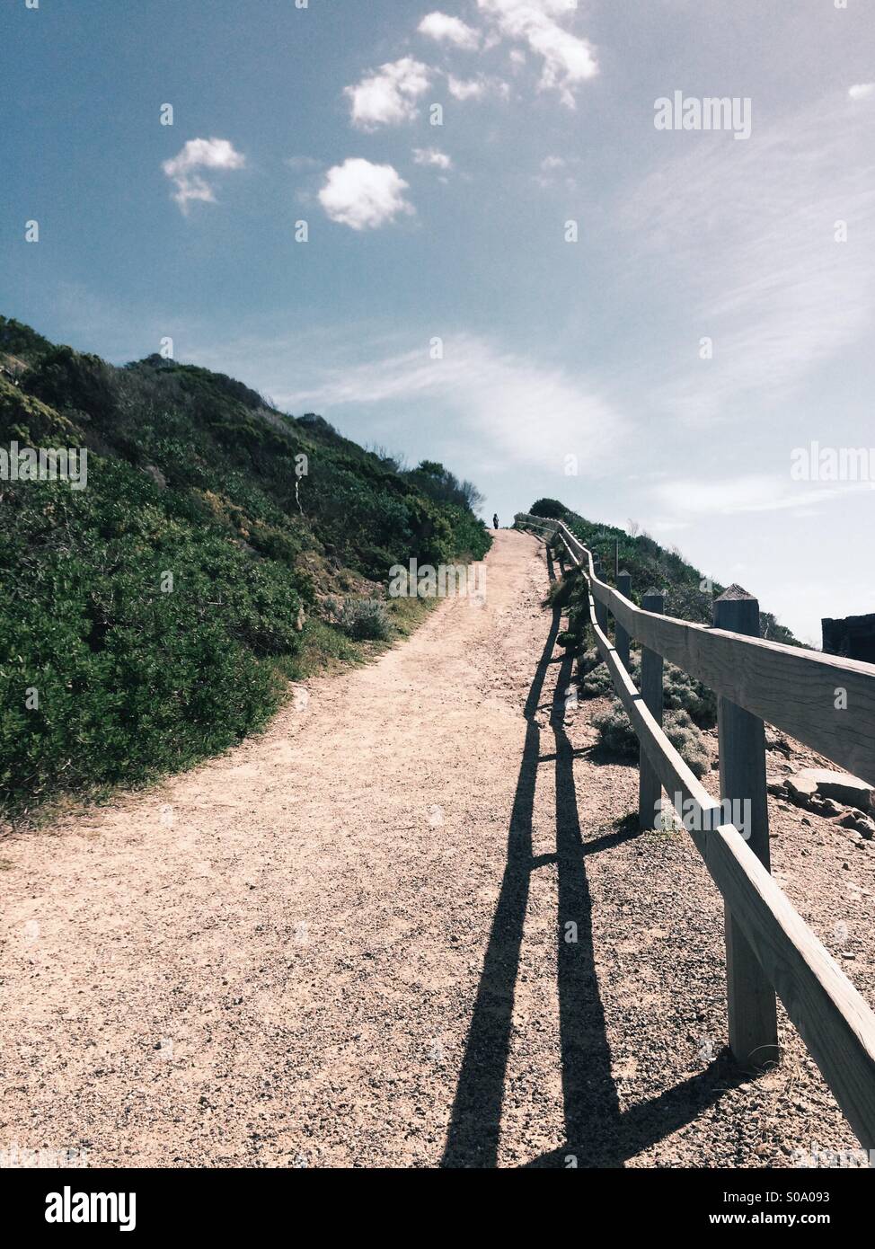 Steep walking path at beach, point Nepean national park, Mornington ...