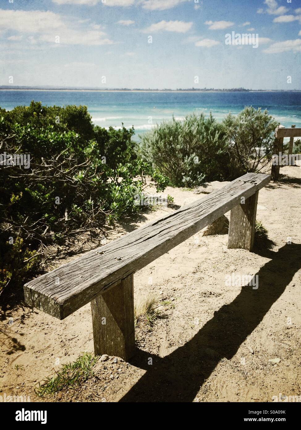 Bench overlooking the ocean hi-res stock photography and images - Alamy
