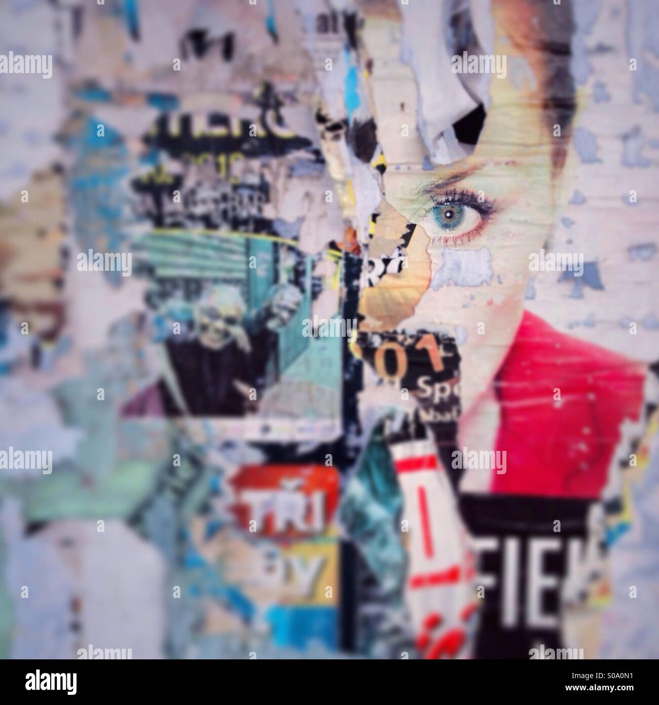 Street art posters Stock Photo - Alamy