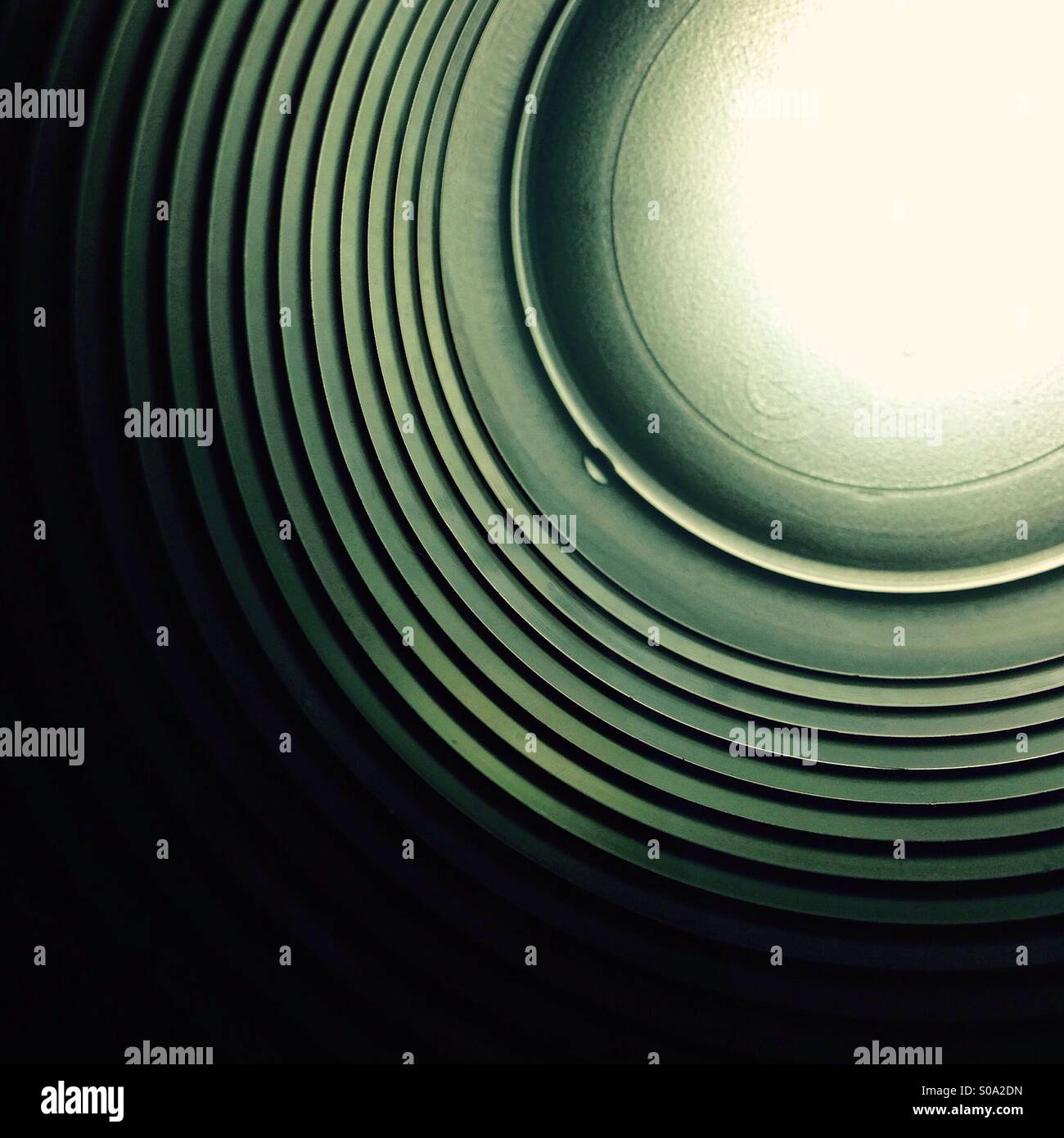 Plastic glass creating circular pattern Stock Photo - Alamy