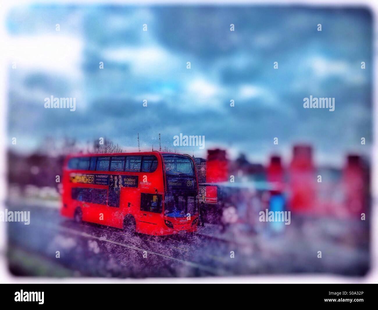 Bus on Waterloo Bridge, London, UK Stock Photo - Alamy