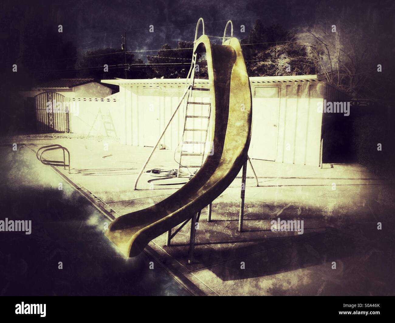 Swimming pool slide from 1970s hi-res stock photography and images - Alamy