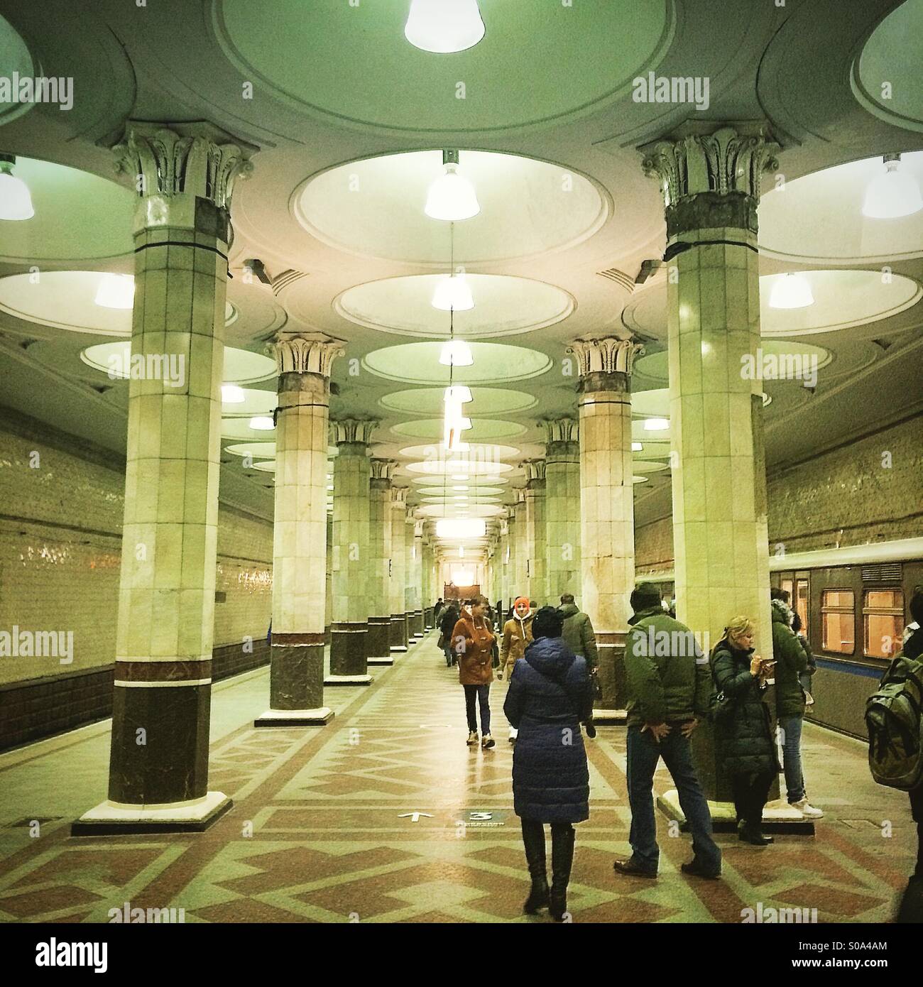 Russian metro station Stock Photo - Alamy