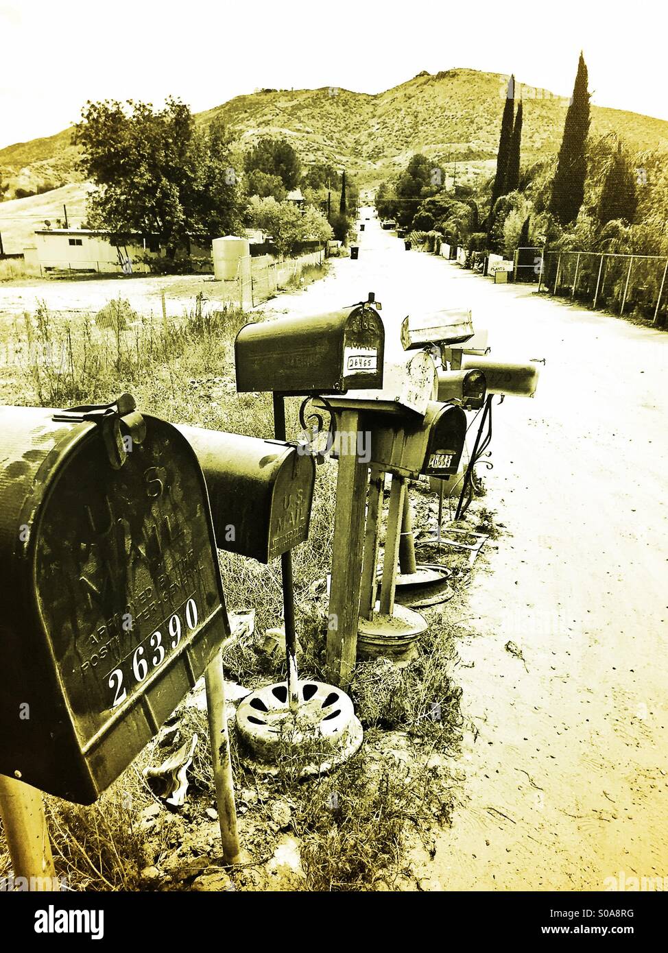 Old mailboxes hi-res stock photography and images - Alamy