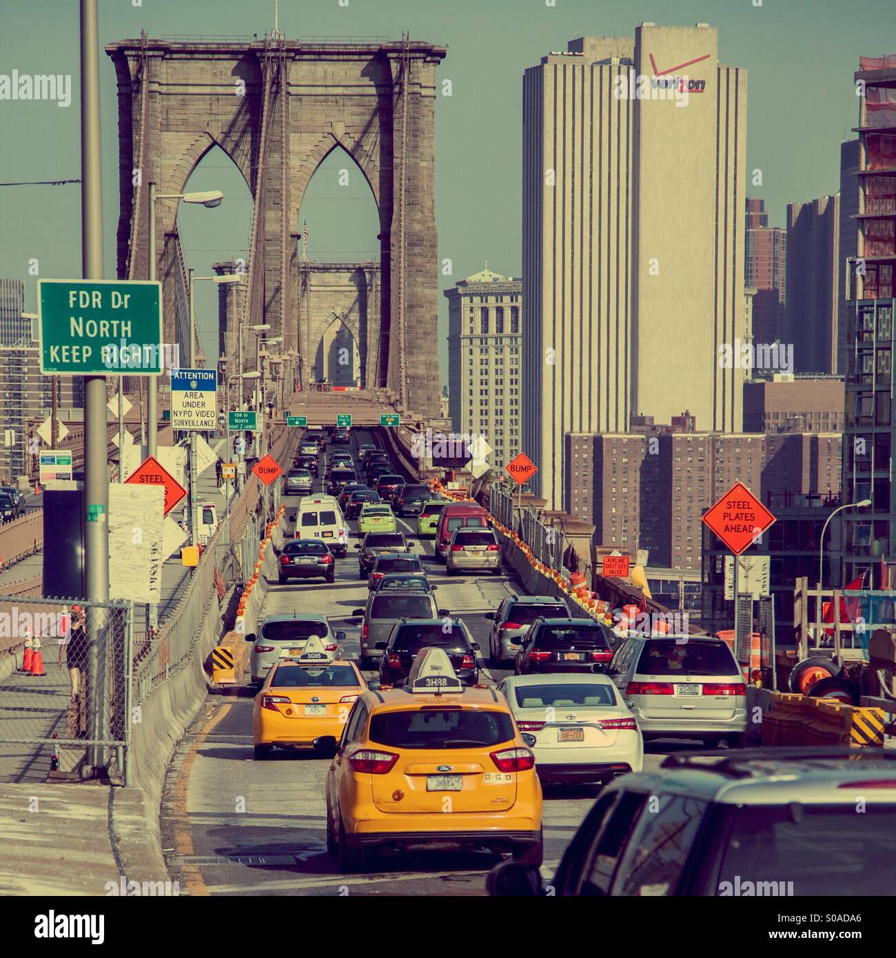 Traffic Brooklyn Bridge High Resolution Stock Photography and Images ...