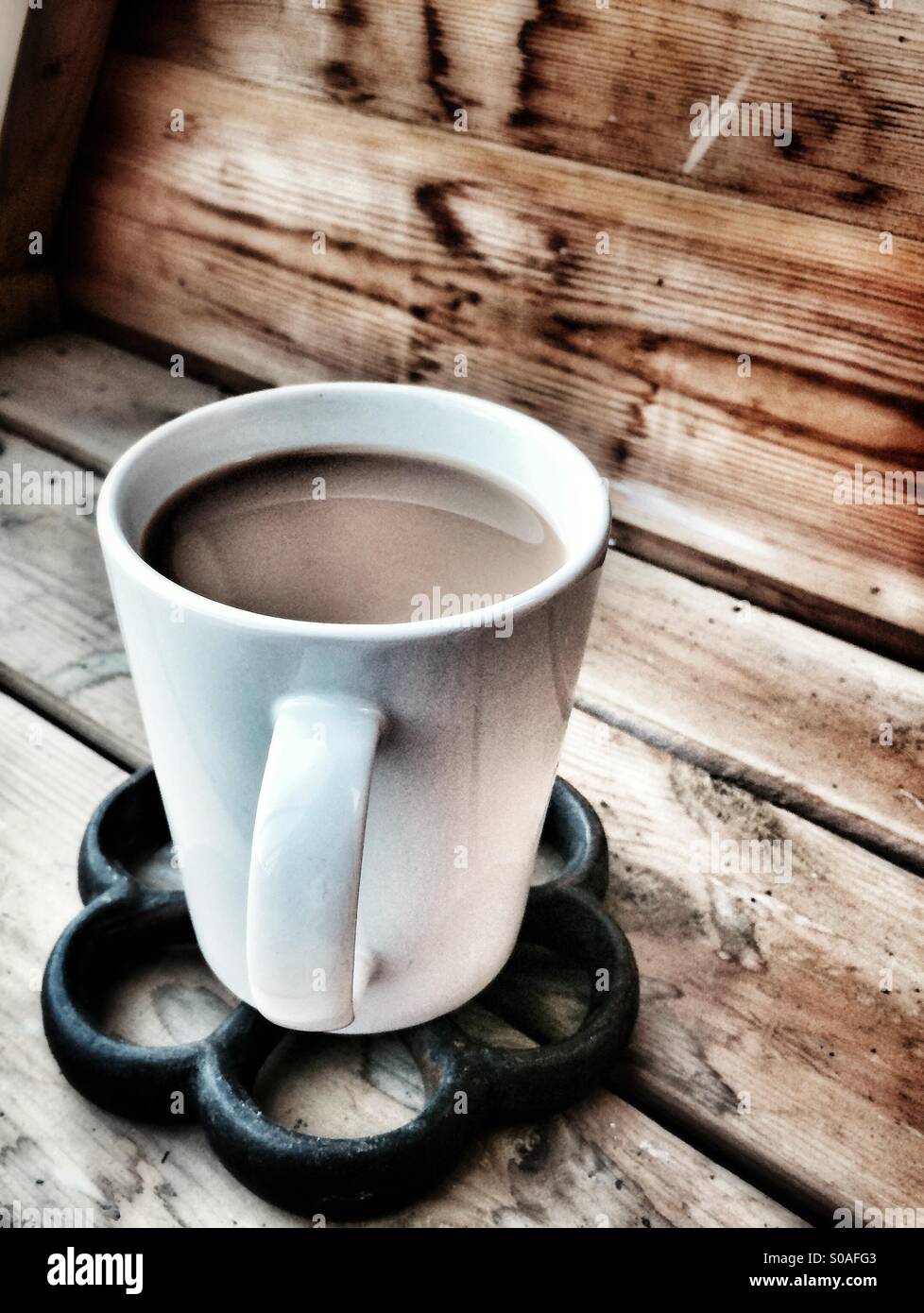 Tea in shed Stock Photo - Alamy