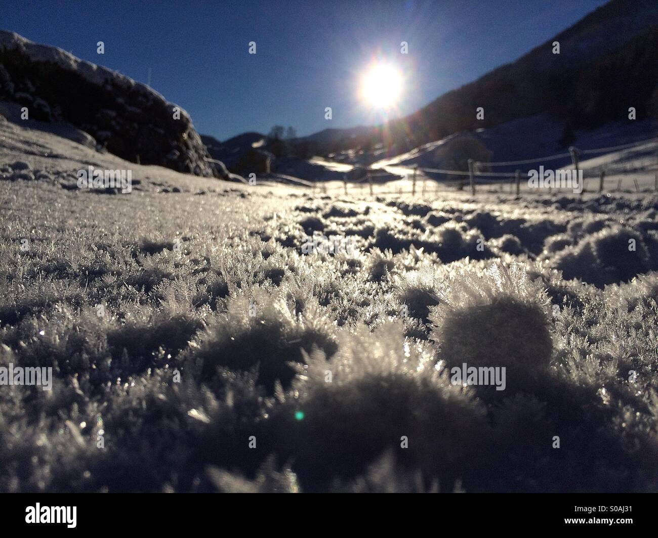 Snow crystals, sun hi-res stock photography and images - Alamy