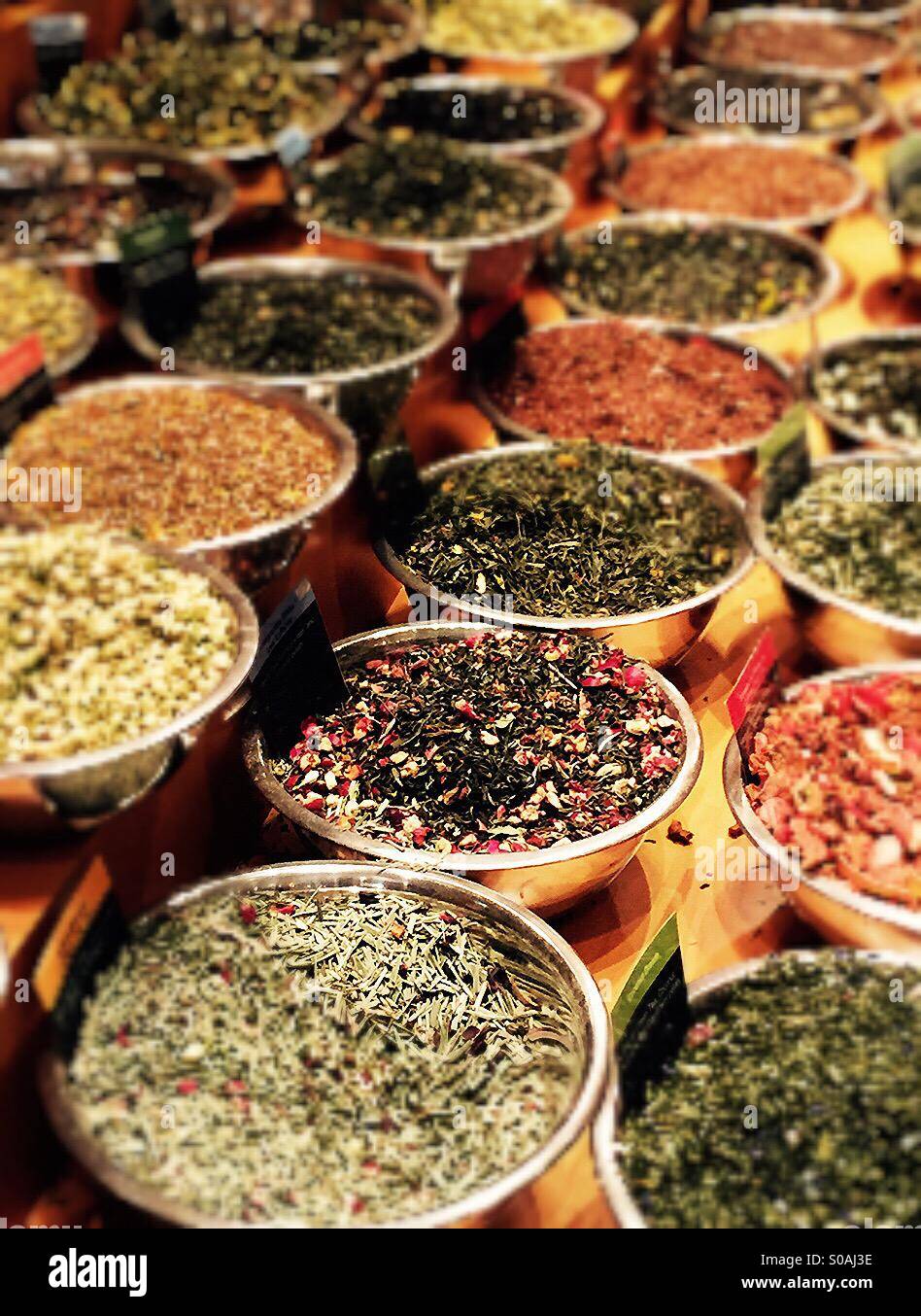 Tea display bowls Stock Photo - Alamy