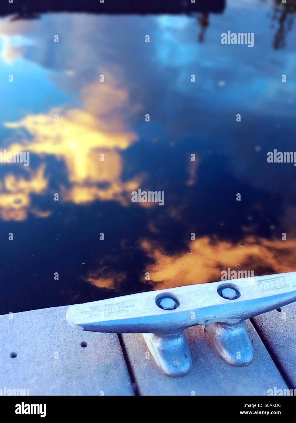 Reflection on the Dock Stock Photo - Alamy