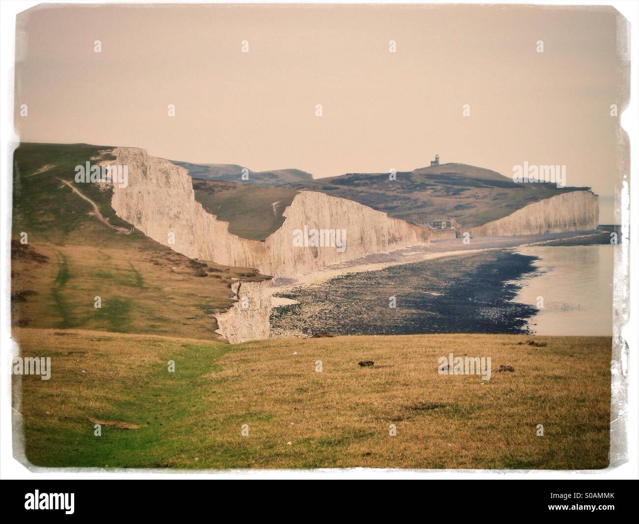 Vintage postcard seaside cliffs hi-res stock photography and images - Alamy