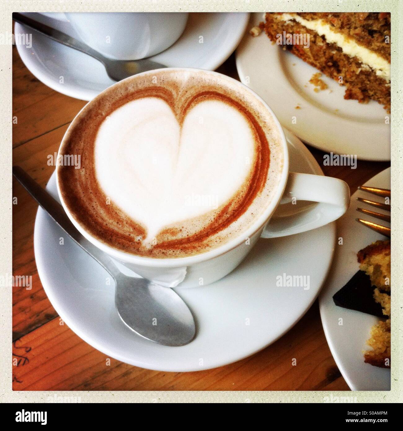 Tea break and cake Stock Photo - Alamy