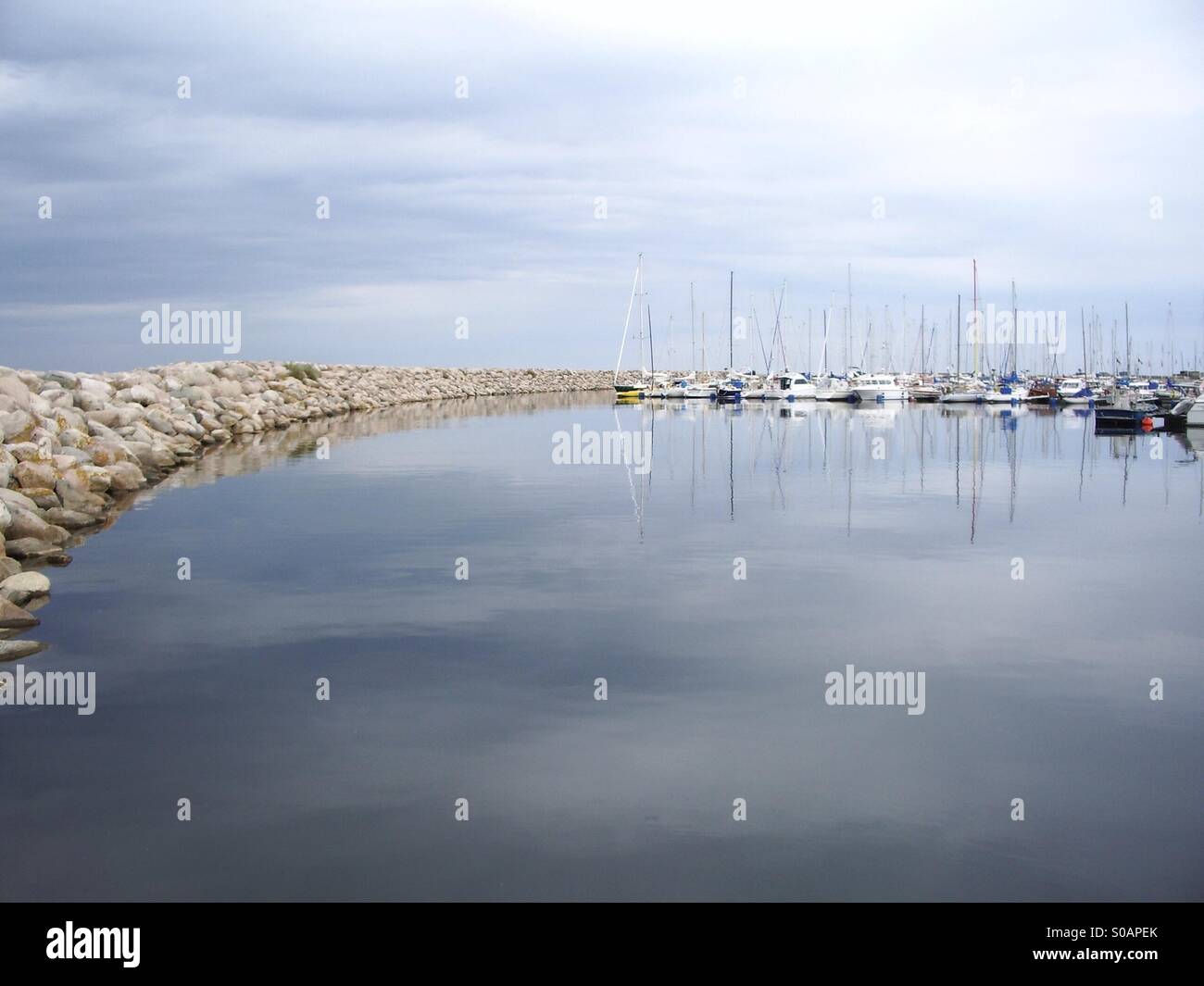Harbor with boats Stock Photo - Alamy