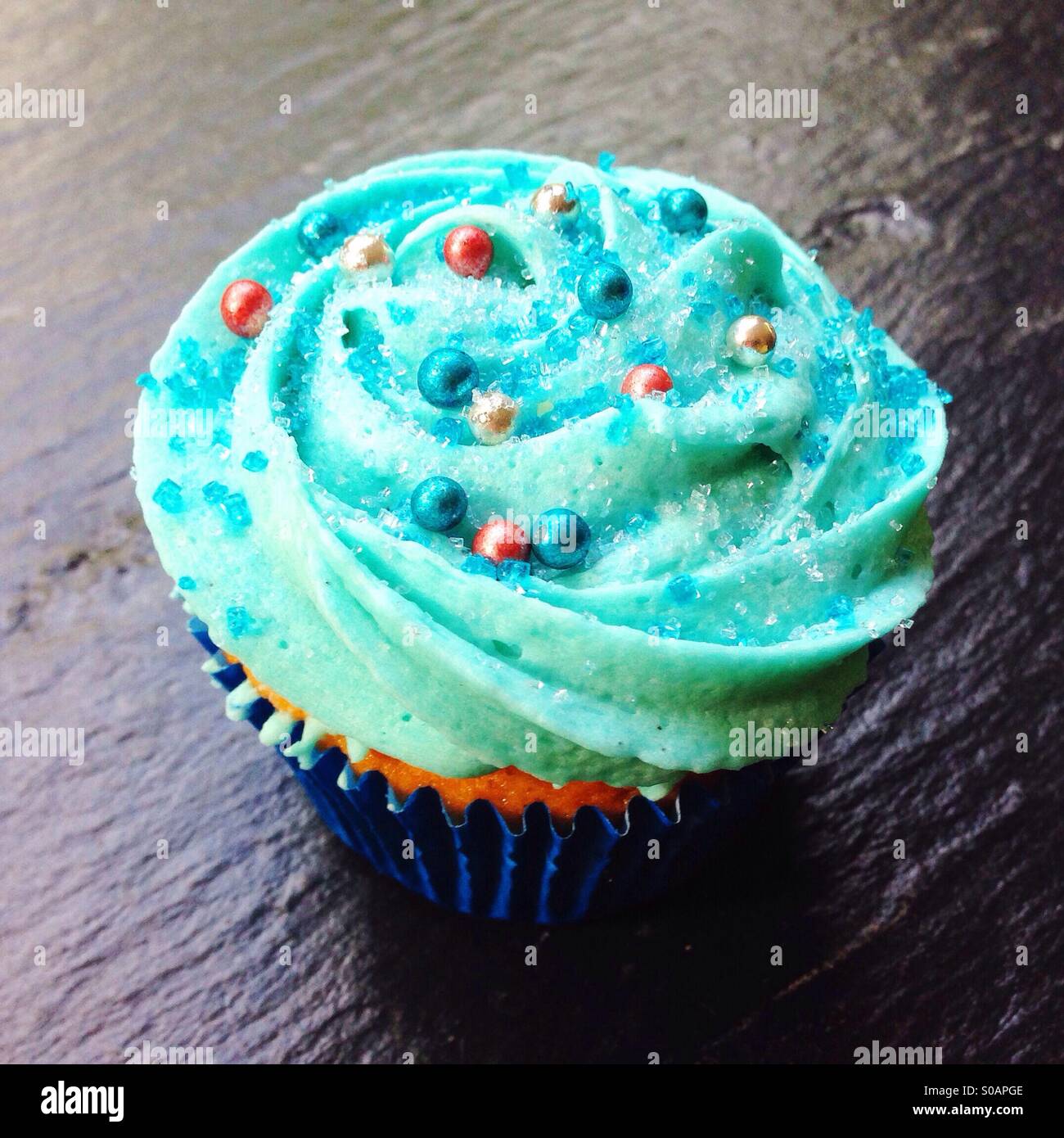 Happy Birthday Cupcake! Stock Photo - Alamy