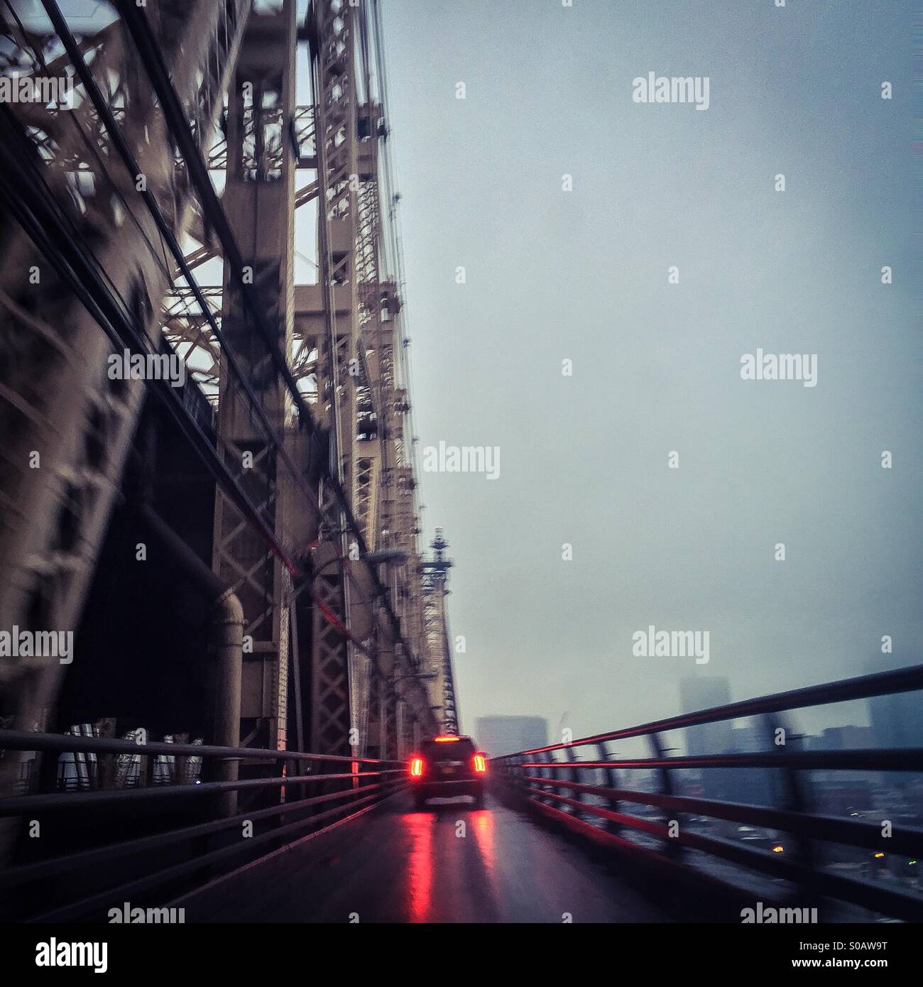 Car on bridge Stock Photo - Alamy