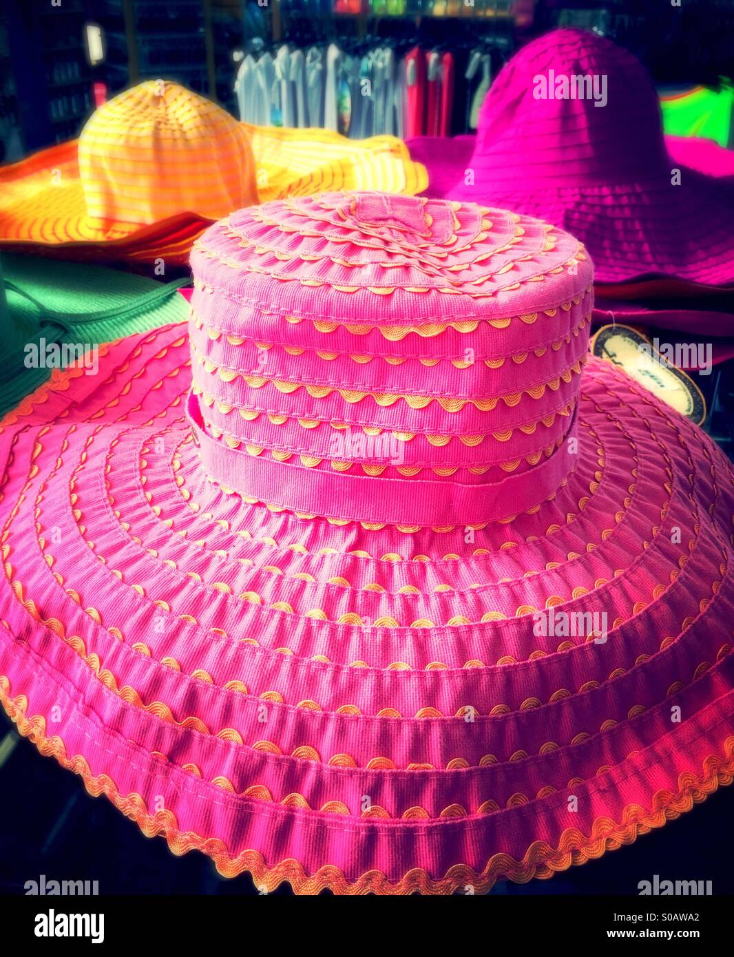 Pink colors hats hi-res stock photography and images - Alamy