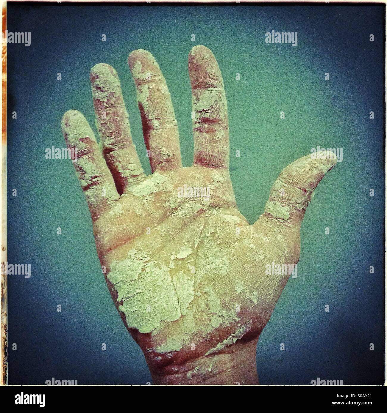 Hand stop. Five fingers gesture concept Stock Photo - Alamy