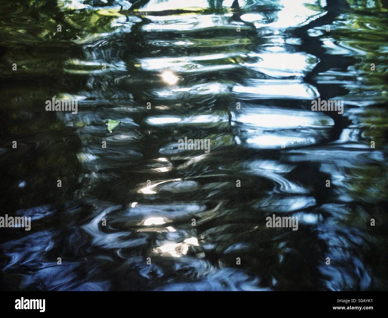 Abstract distorted reflection in water hi-res stock photography and ...