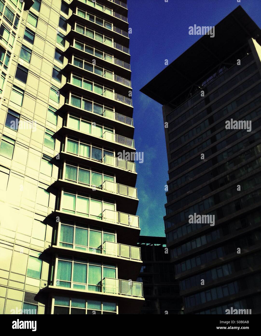 High rise modern apartment building in North American city Stock Photo ...