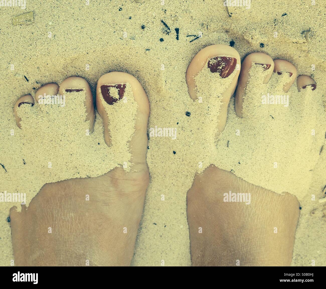 Feet In The Sand High Resolution Stock Photography and Images - Alamy