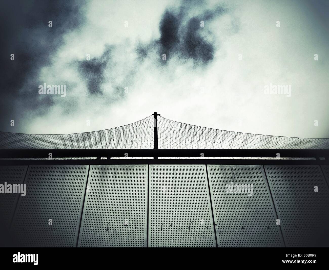 Metal net over a building Stock Photo - Alamy