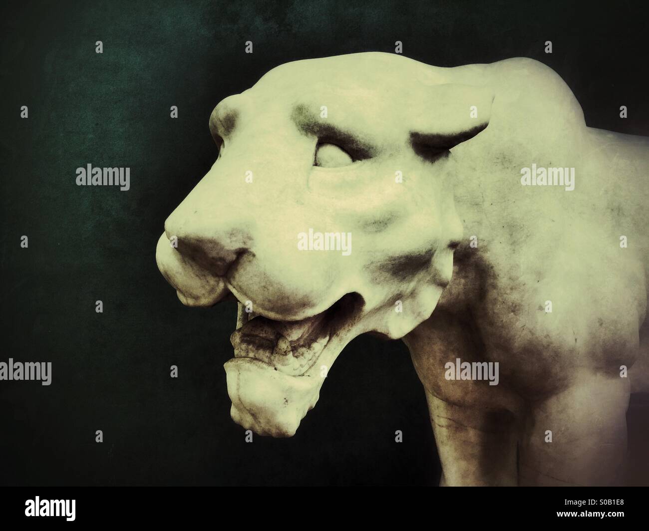 Lioness statue in Trafford centre shopping mall Manchester UK Stock ...