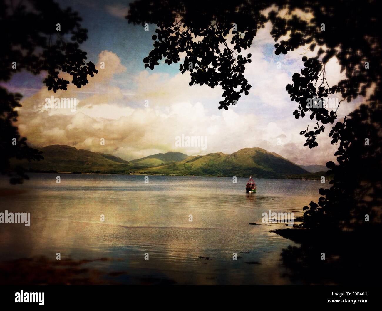 Landscape of Scottish loch Stock Photo - Alamy