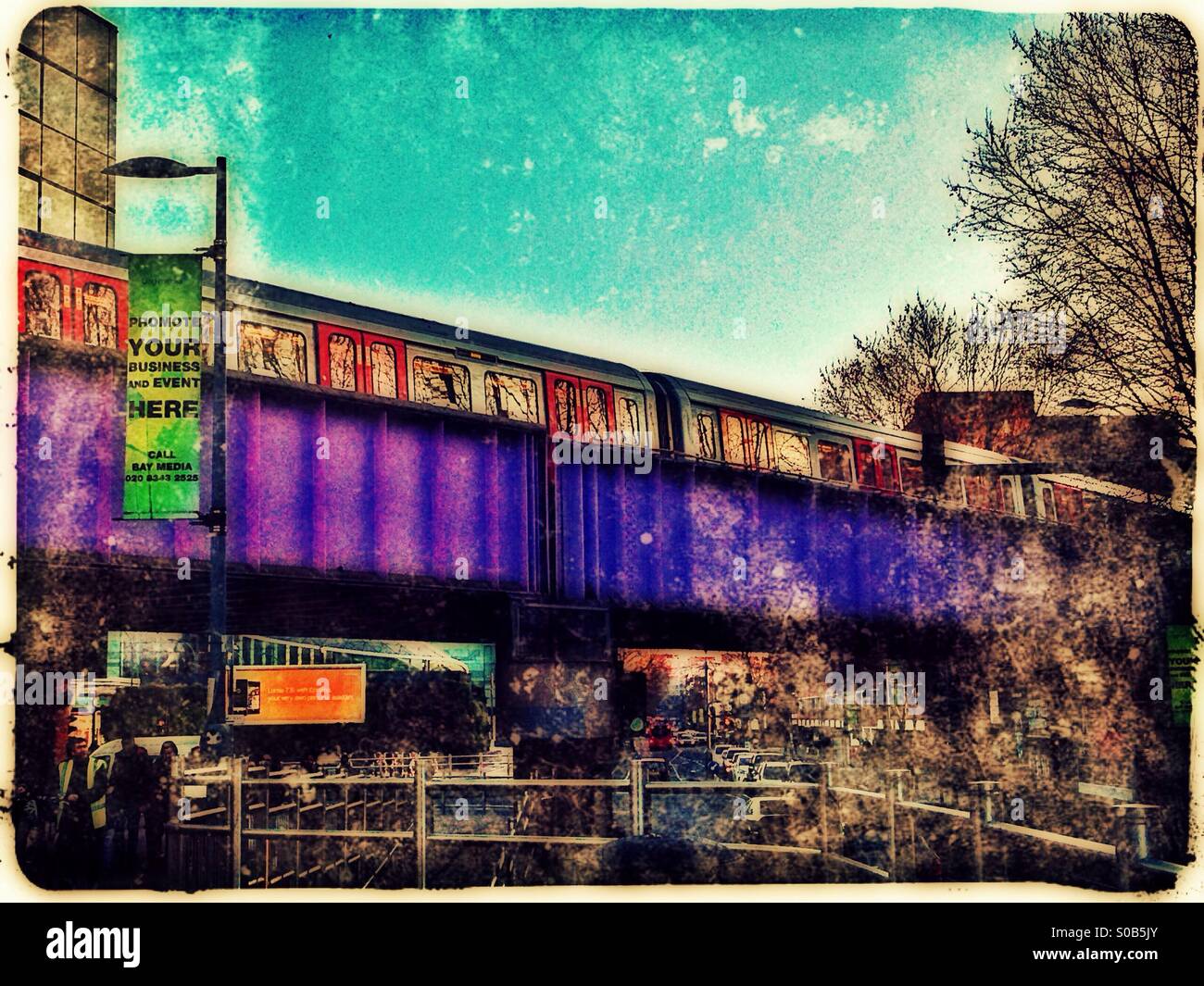 Underground Train Passing Bridge High Resolution Stock Photography and ...