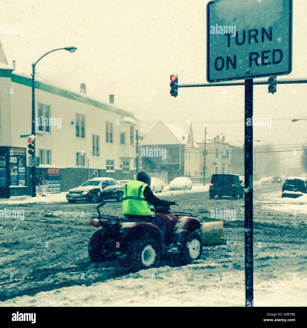 Chicago Snow Storm Stock Photo - Alamy