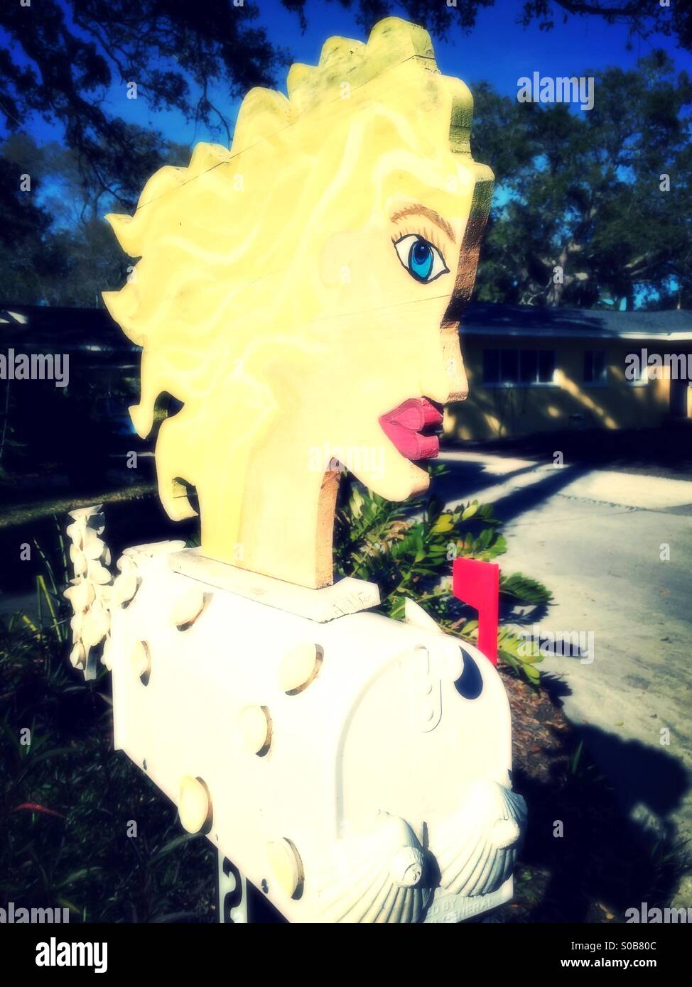 Mermaid mailbox, Florida, USA Stock Photo - Alamy