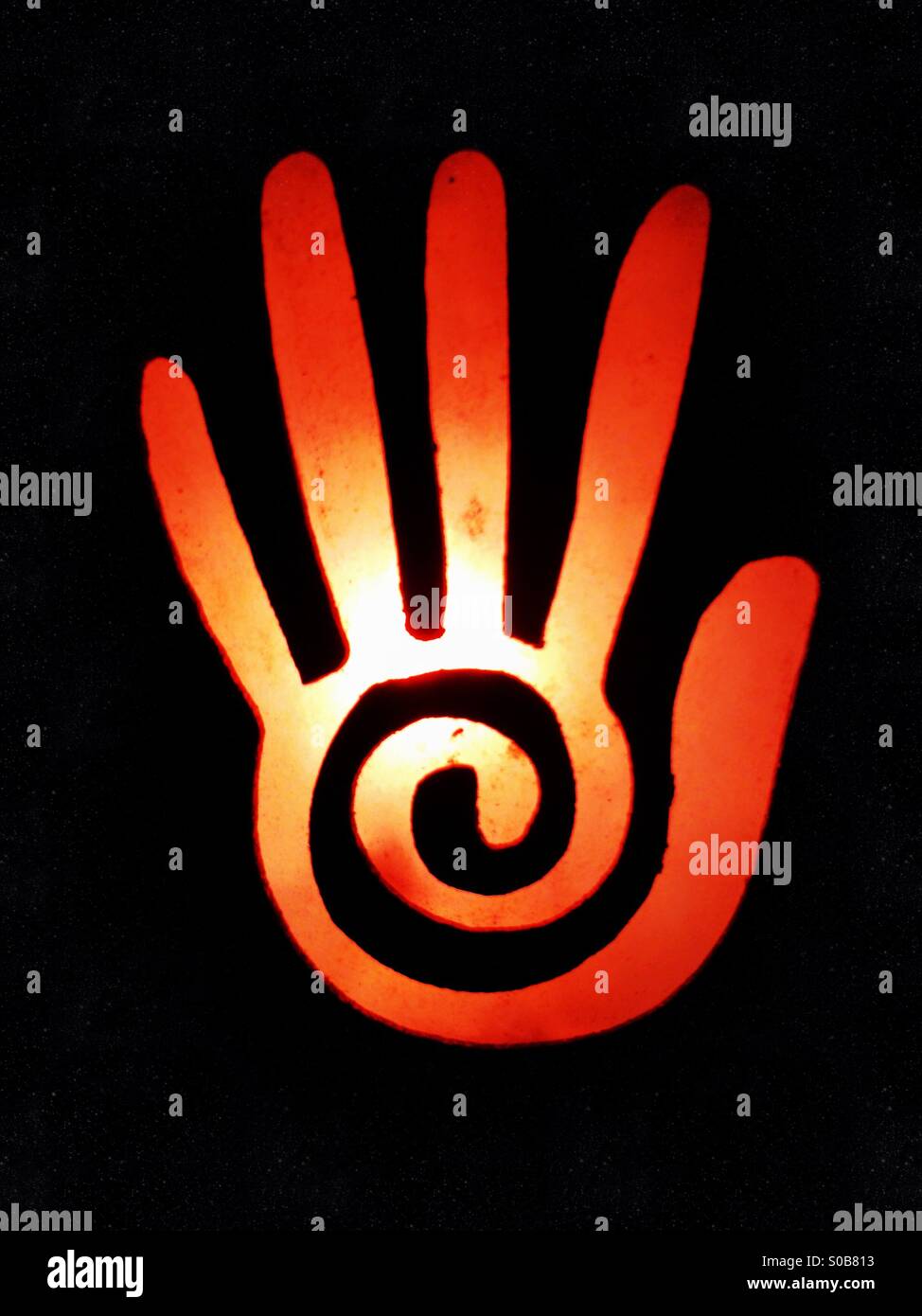 Neon hand hi-res stock photography and images - Alamy
