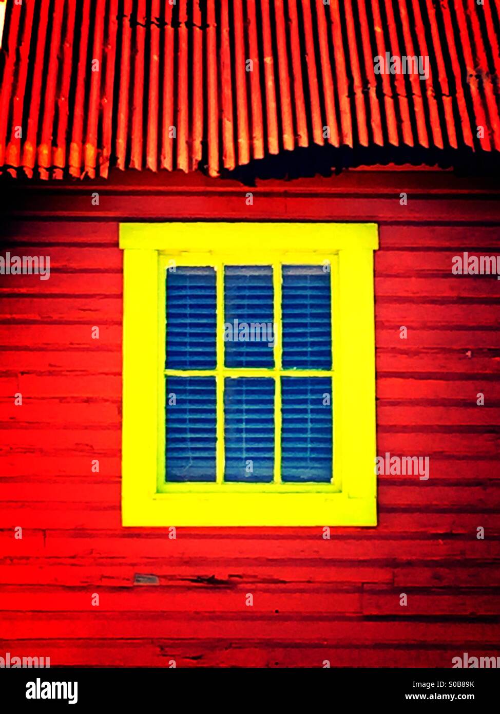 Yellow window frame Stock Photo - Alamy