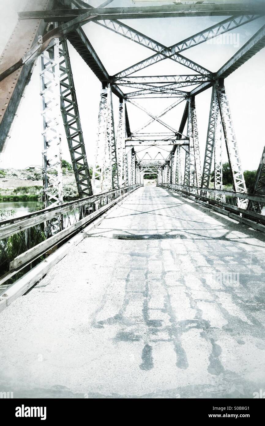 Antique steel bridge Stock Photo - Alamy