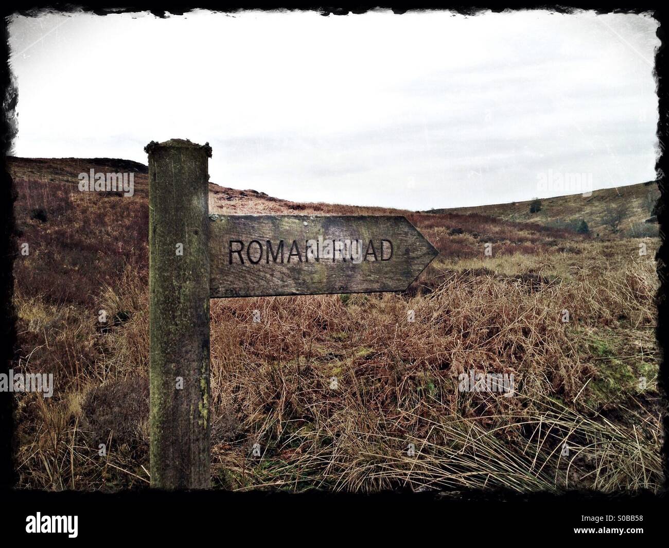 Sign roman road hi-res stock photography and images - Alamy